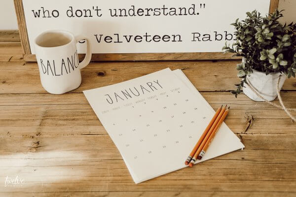 FREE Rae Dunn Inspired 2024 Printable Calendar - Twelve On Main